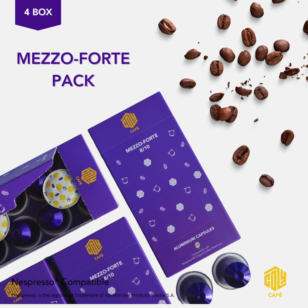 Cozy Cafe Mezzo-Forte Pack 40 Coffee Capsules Pods - Nespresso ...