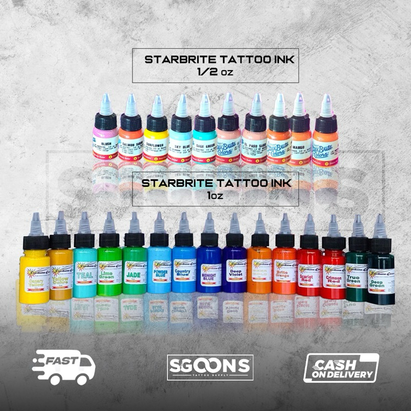 Original Starbrite Colored Inks Made In USA Inks| SGOONS TATTOO SUPPLY ...
