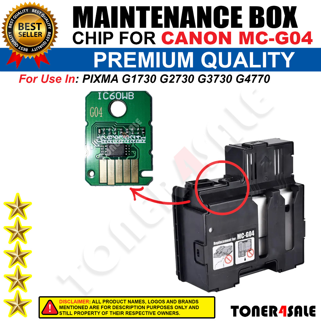 MC-G04 MCG04 MC G04 Maintenance Box Chip for Canon Pixma G1730 G2730 G3730 G4770 | Shopee ...