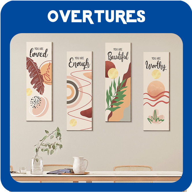 4pcs combination Stay Positve Word Hard Make it Happen Wooden Wall ...