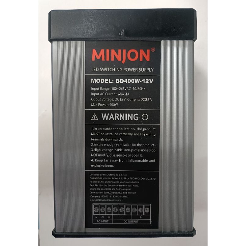 MINJON LED SWITCHING POWER SUPPLY 12V 60W(5A), 120W(10A), 200W(16.6A ...