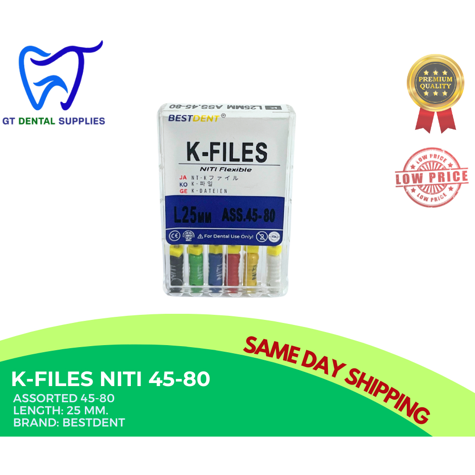 K Files NiTi Assorted 45-80 L25mm. | Shopee Philippines