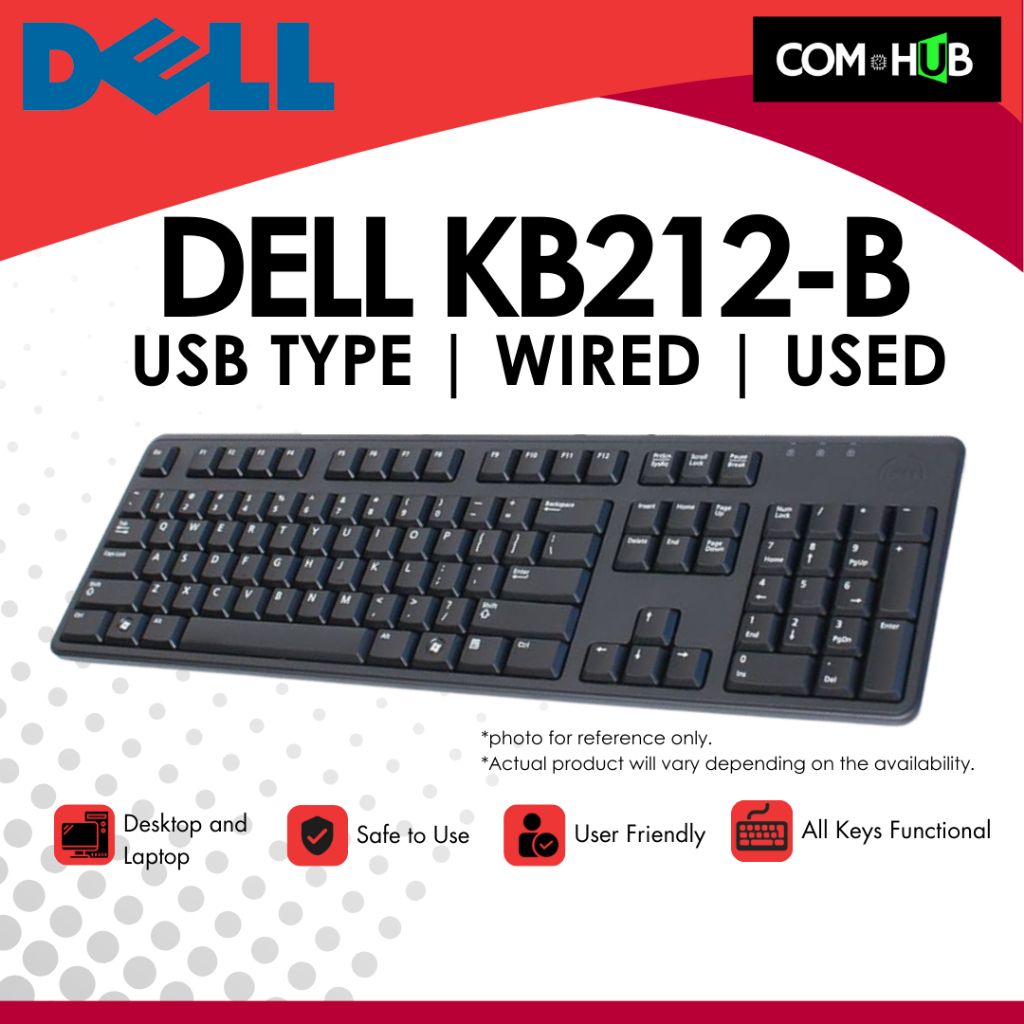 Com Hub PC | Used DELL KB212-B Black 104 Keys USB Wired Keyboard ...