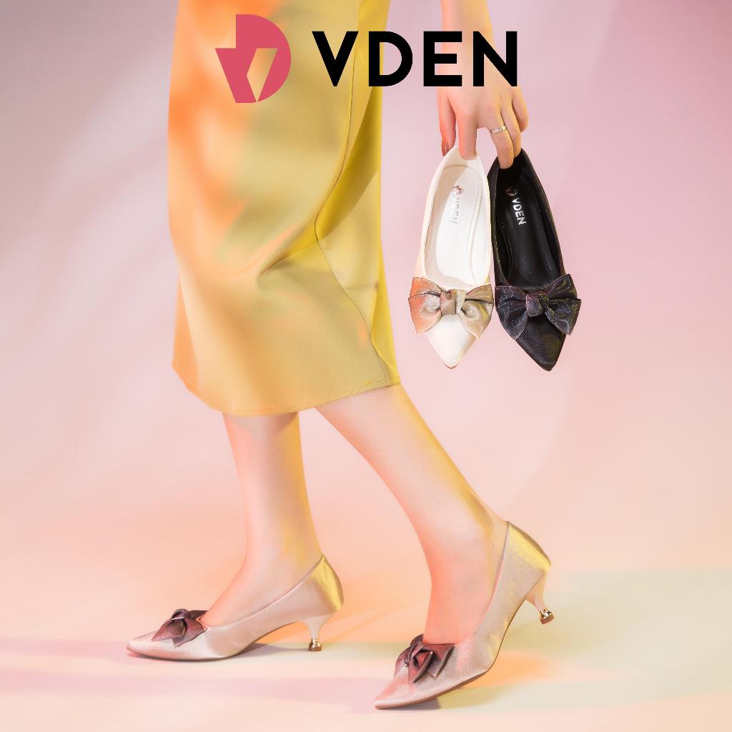 VDEN Elegant Pointed Small Heels Shoes B71316 Micro-Heeled Shoes ...