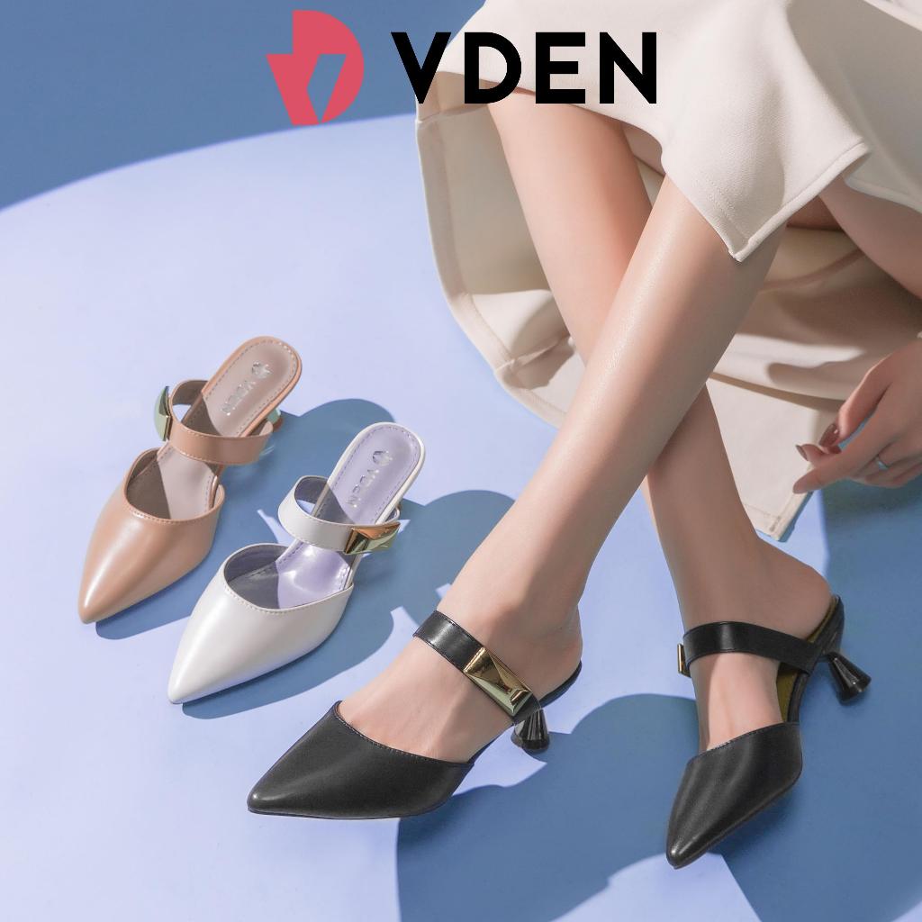 VDEN Contrast Color Pointed Toe Micro Heels B0773(Add 1 size)Women ...