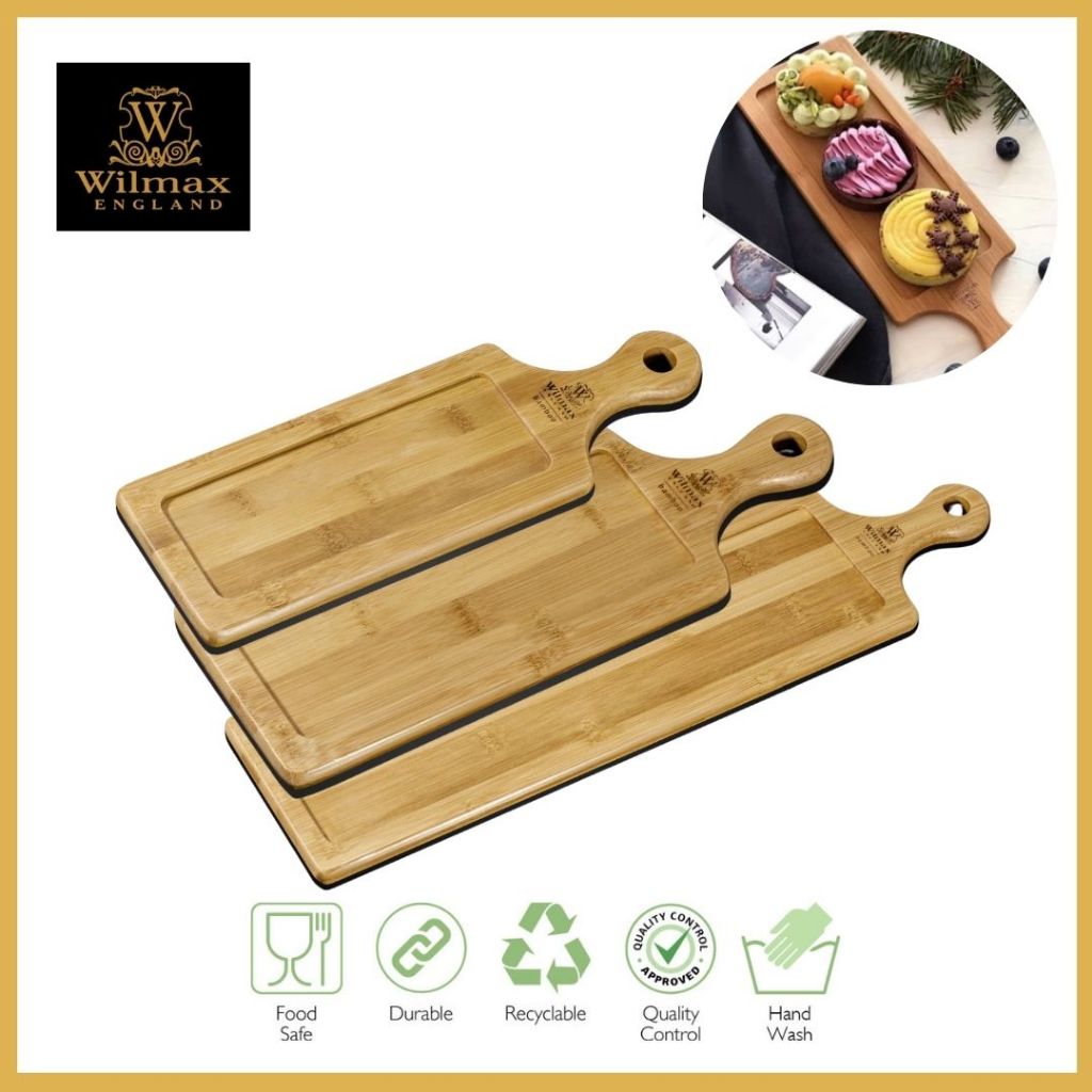 Wilmax England Natural Bamboo Tray Rectangular Serving Tray Serving ...