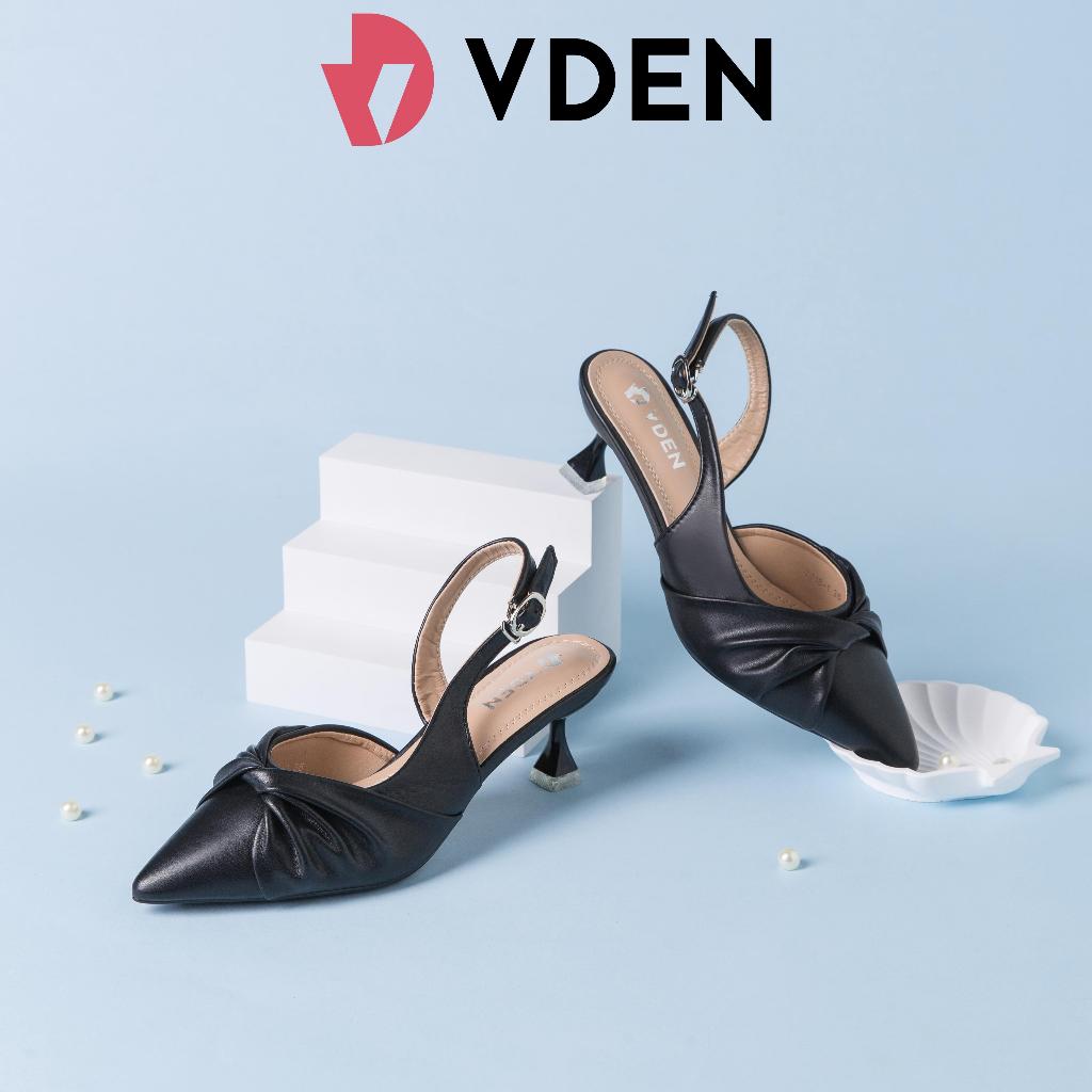 VDEN Women Pleated Design Kitten Heels Elegant Pointed Toes 7718-1 Low ...