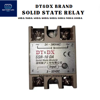 DT&DX BRAND Solid State Relay Module SSR-40/50/60/80/90/100 DA For ...