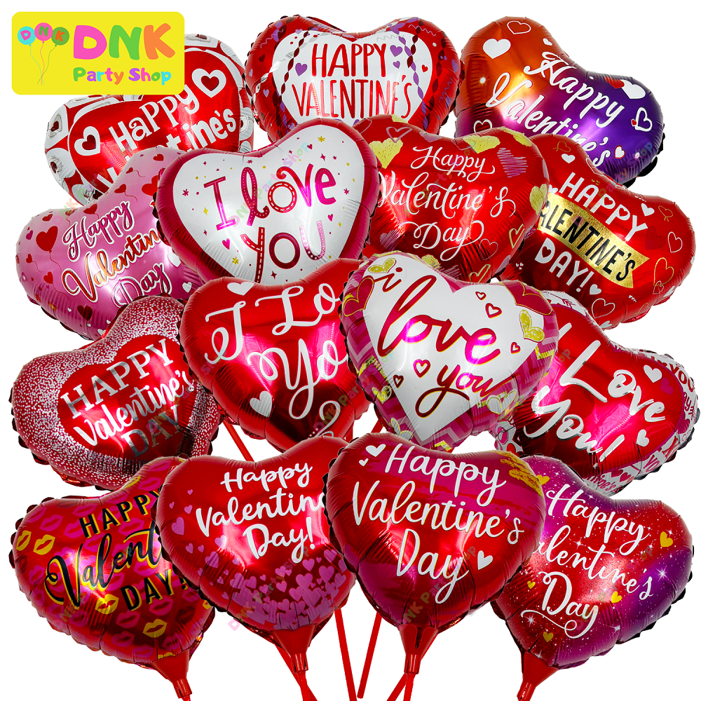 Happy Valentine's Day Foil Balloon 10 inch Mini Small Heart Mylar with ...