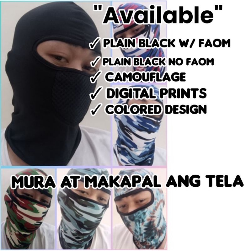 Balaclava Motorcycle Turban Accessories Full Face Mask Assorted Deslgn ...