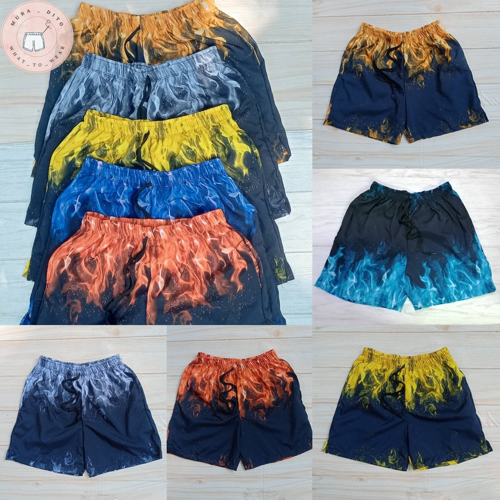 Solid Black Flames TASLAN SHORTS - UNISEX - 2 Side Pockets - GOOD ... Solid Black Flames TASLAN SHORTS - UNISEX - 2 Side Pockets - GOOD ...