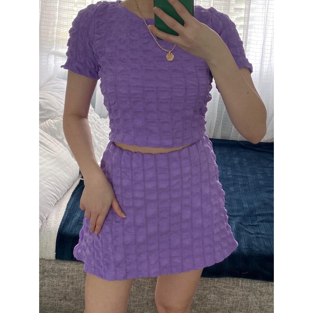 Love.boutiqe new fashion trendy bubble design terno skirt+top women ...