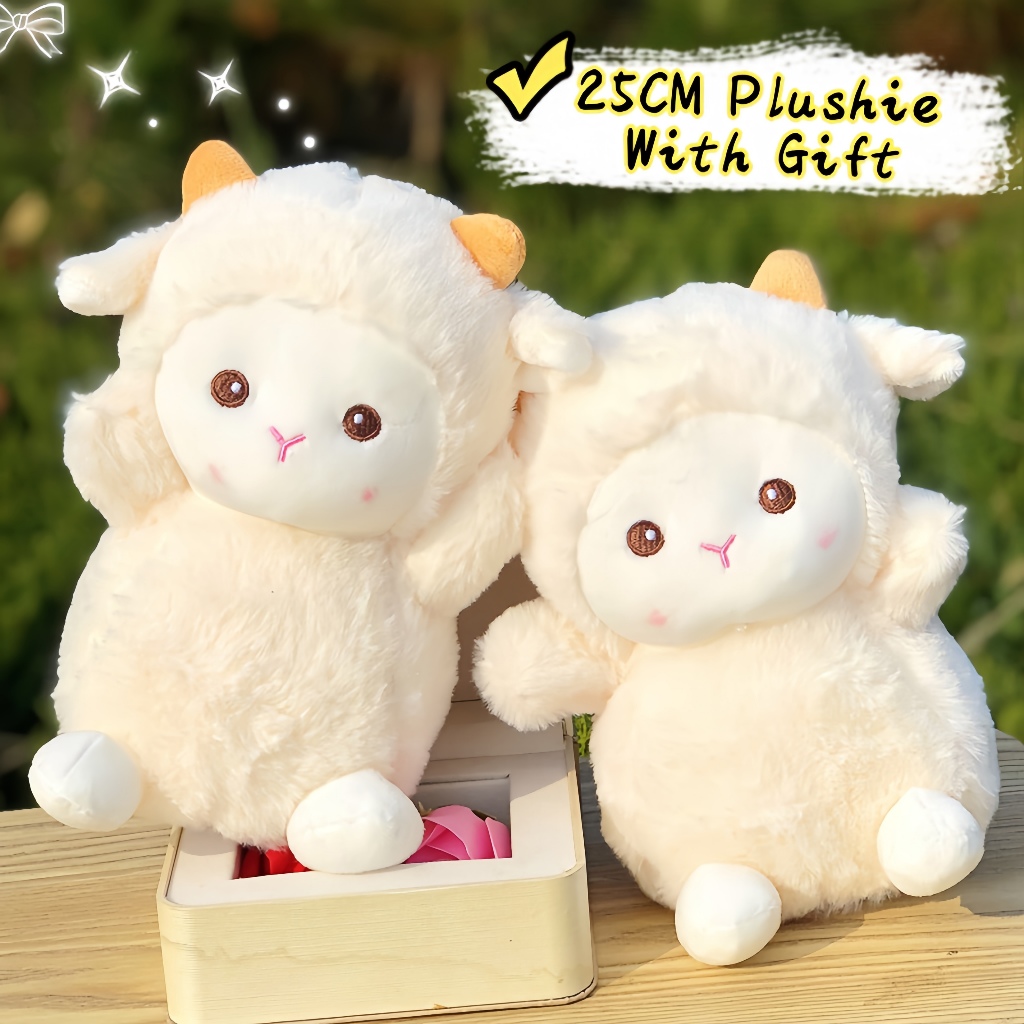 25CM Super Cute Sheep Plushie Stuffed Toy Kawaii Plushie Doll Toys ...