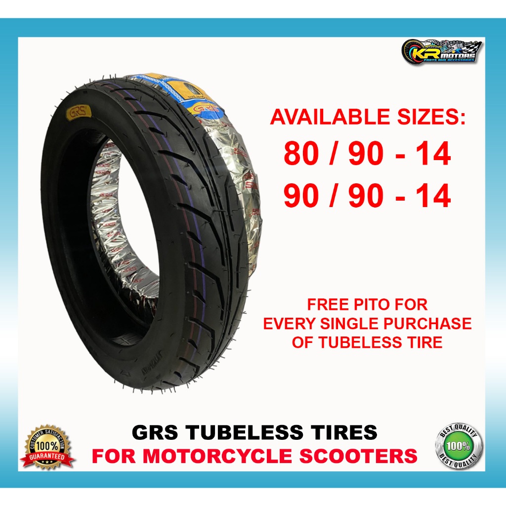 Motorcycle GRS Tubeless Tires for Scooters Mio, Click125, Sporty, Mio ...