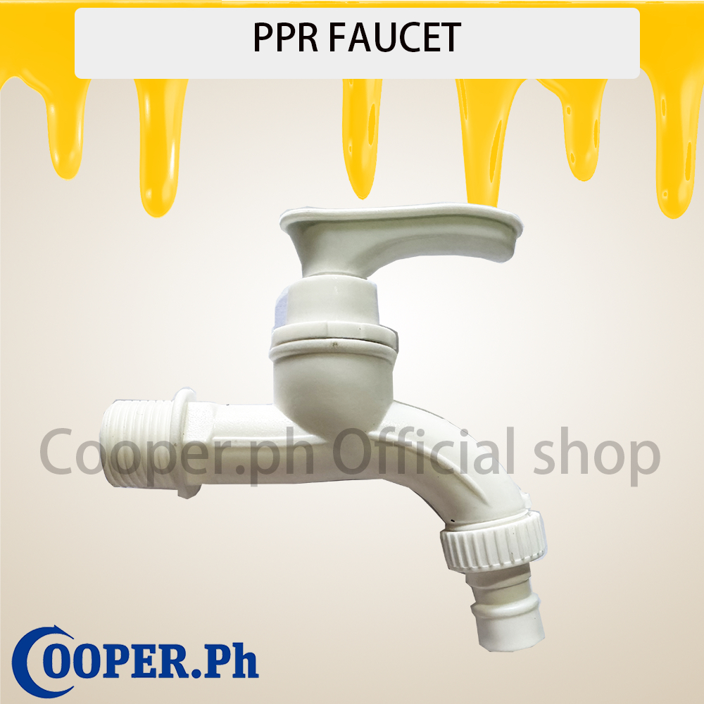 PPR white PVC Spigot Faucet with Hose Connector Gripo | Shopee Philippines