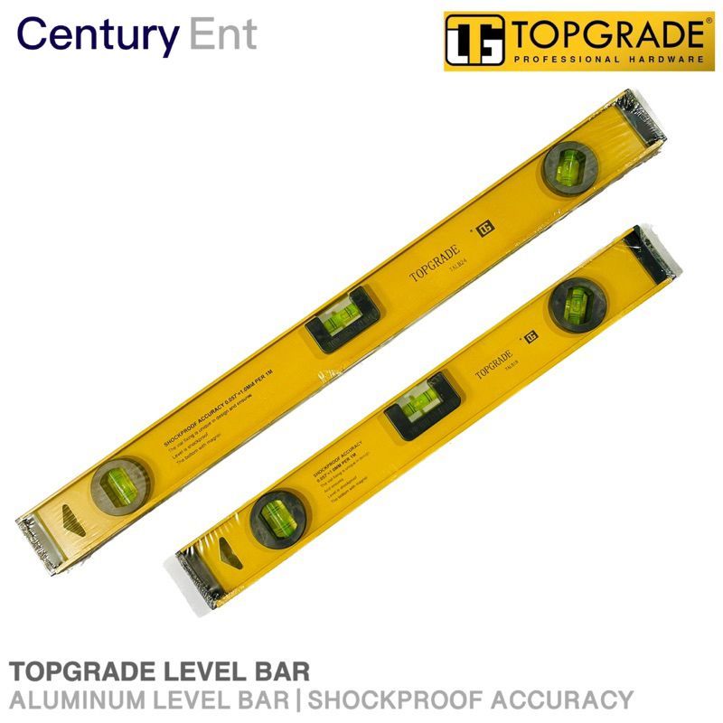 TopGrade Level Bar Aluminum | 18” 24” | Shockproof Accuracy For ...