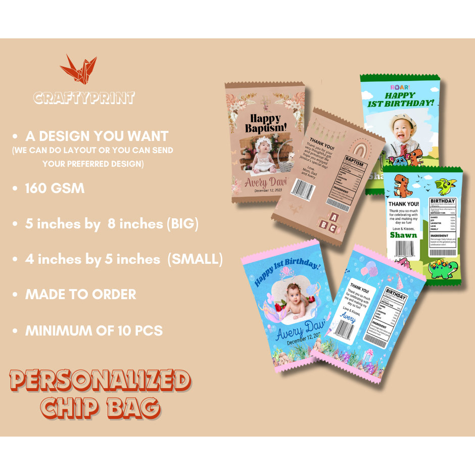 Personalized Chip Bag (10pcs) | Shopee Philippines