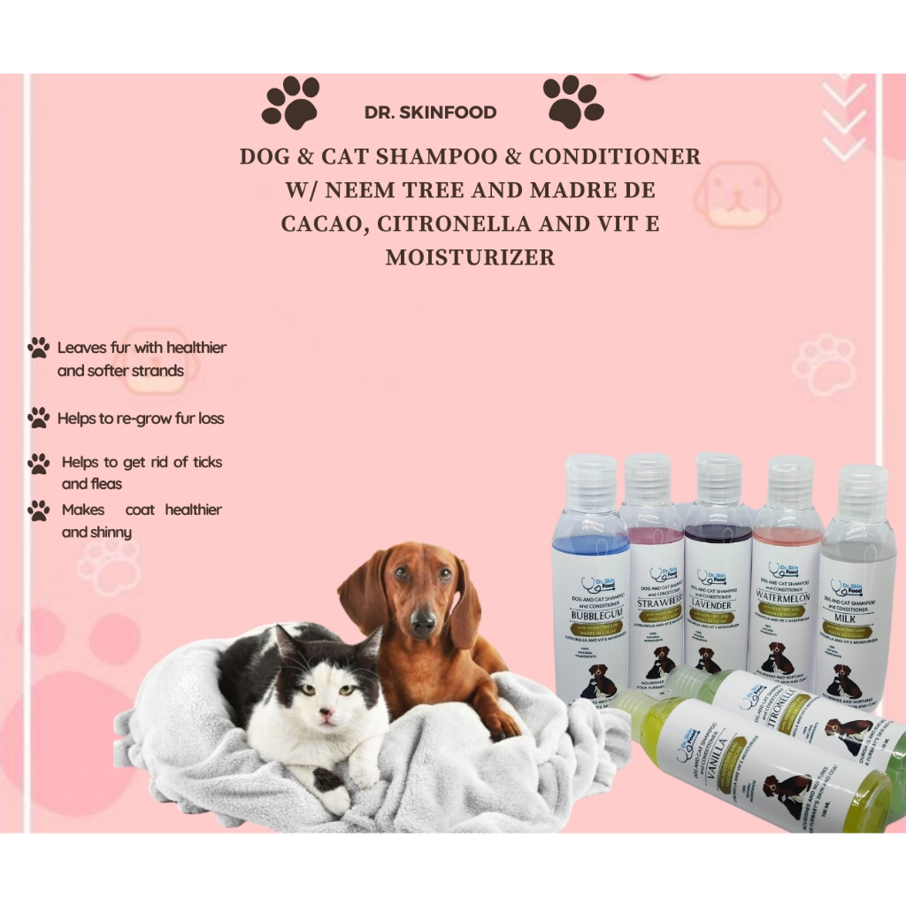 DOG & CAT SHAMPOO & CONDITIONER W/ NEEM TREE AND MADRE DE CACAO ...