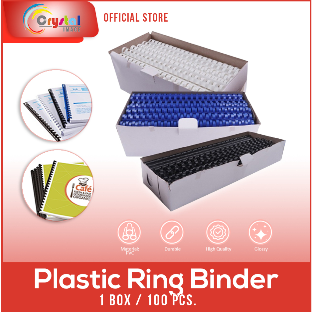 Plastic Ring Binder A4 Size Officom (100pcs for Comb Binding Machine ...