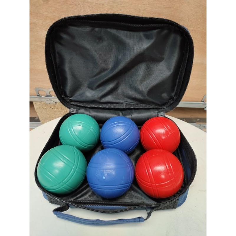 Plastic Bocce Balls set of 6 pcs with Bag 67cm diameter in easy carryon ...