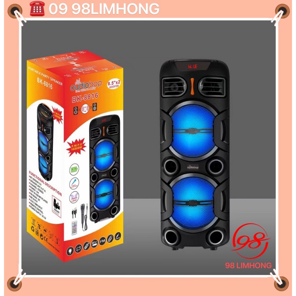 98 Oudiobop BK-8816 Portable Party Speaker | Shopee Philippines