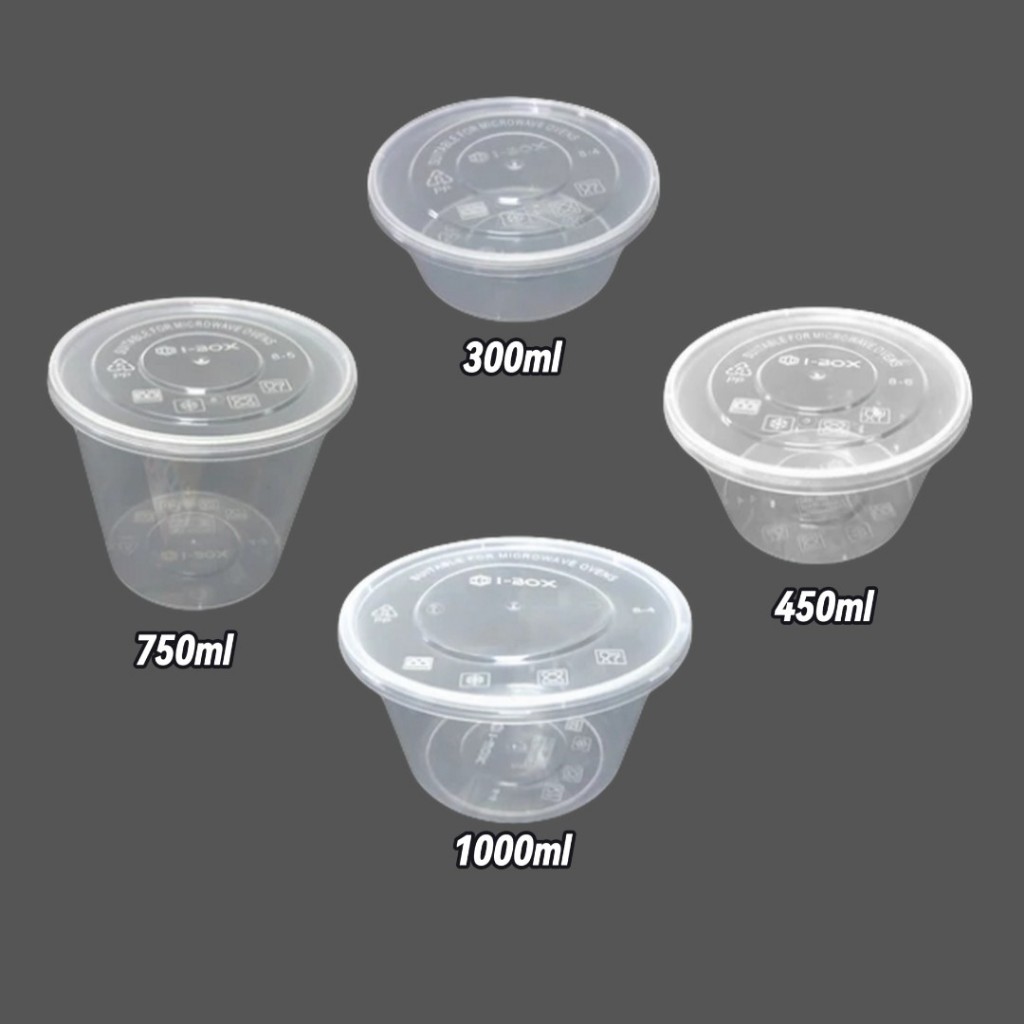 50PCS ROUND MICROWAVABLE TUPPERWARE 750ML/1000ML | Shopee Philippines