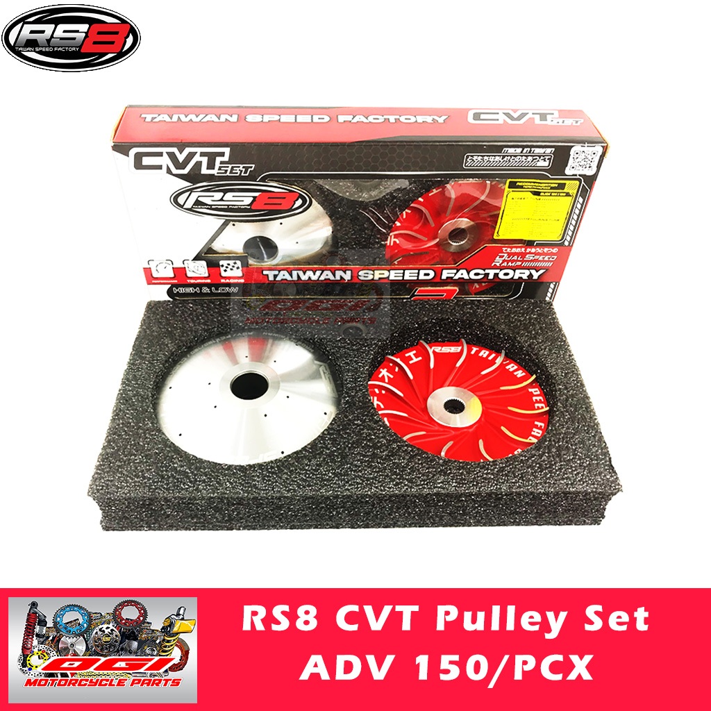 Pulley Set CVT RS8 PCX150 PCX160 ADV150 ADV160 CLICK160 TARAGSIT RED ...