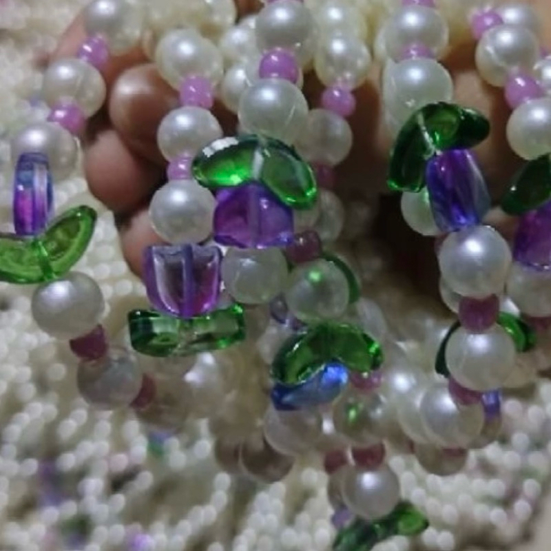 10pcs/tali Pinoy Hand Made Tulips Beaded Bracelet w/ Pearl Bracelet ...