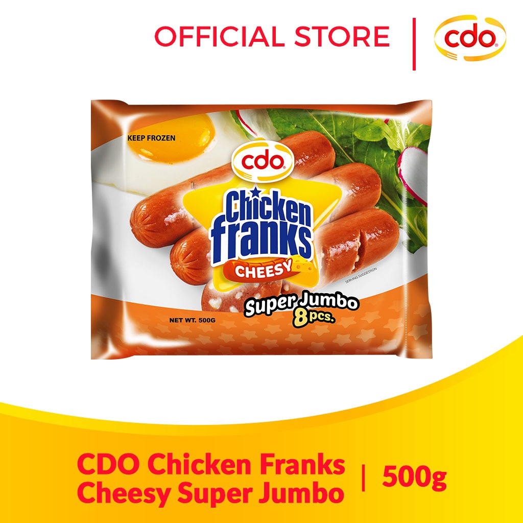 CDO Chicken Franks Cheesy Super Jumbo 500g | Shopee Philippines CDO Chicken Franks Cheesy Super Jumbo 500g | Shopee Philippines