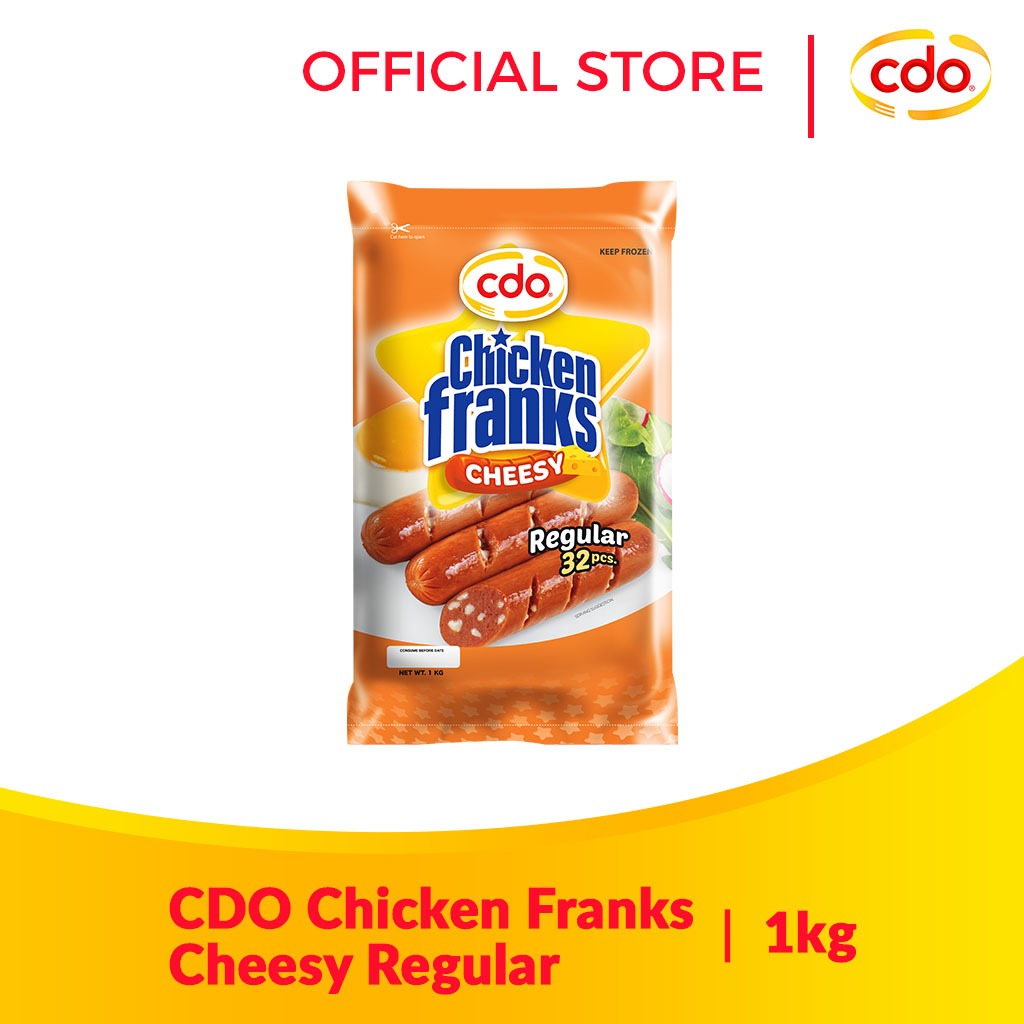 CDO Chicken Franks Cheesy Regular 1kg | Shopee Philippines