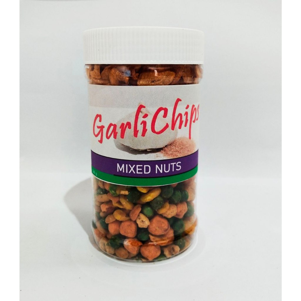 GarliChips Mixed Nuts in 260 grams jars, garlic chips keto healthy diet ...