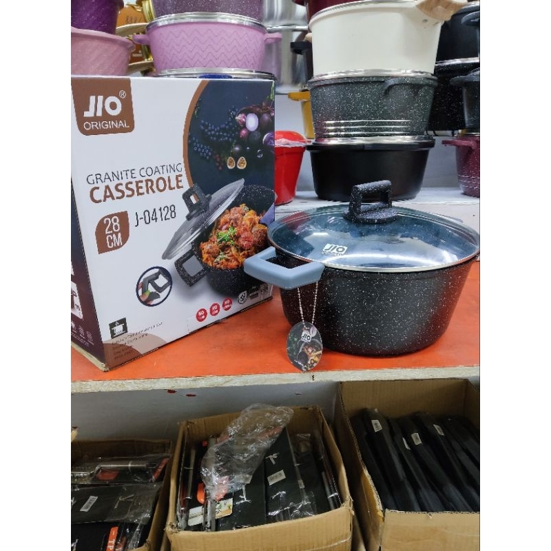 jio casserole non stick granite induction ready | Shopee Philippines
