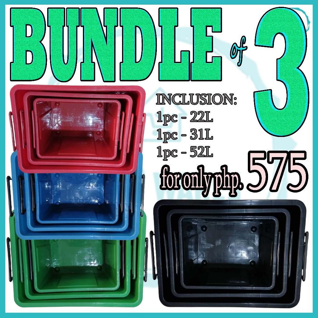 BUNDLE of 3, STORAGE BOX (PROMO DEALS) Please provide 2nd or 3rd option ...