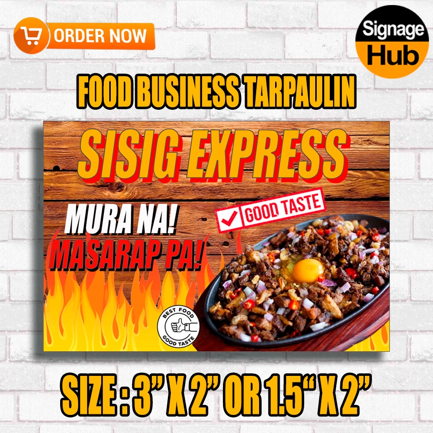 FOOD BUSINESS TARPAULIN | CUSTOMIZED Your Design | 3ft x 2ft | 1.5ft x ...