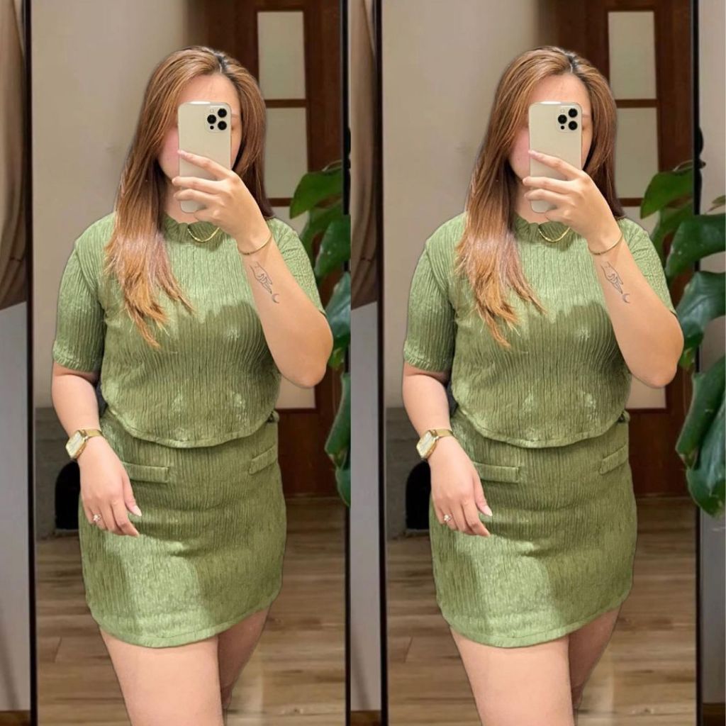 Bark Beauty: Stylish Crop Top and Skirt Terno Set - Flattering up to XL ...