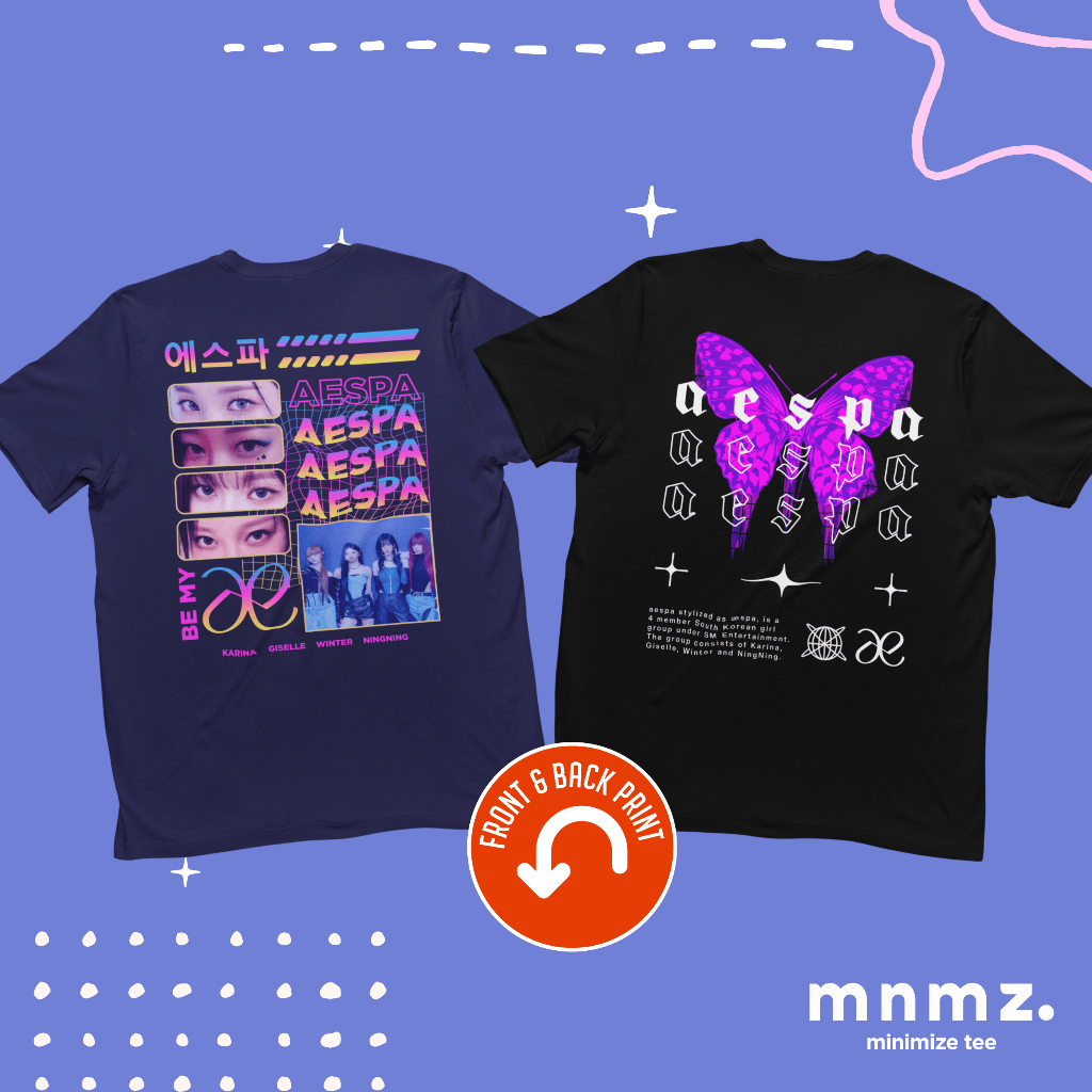 AESPA KPOP GRAPHIC PRINTS SHIRT | MINIMIZE TEES | Shopee Philippines