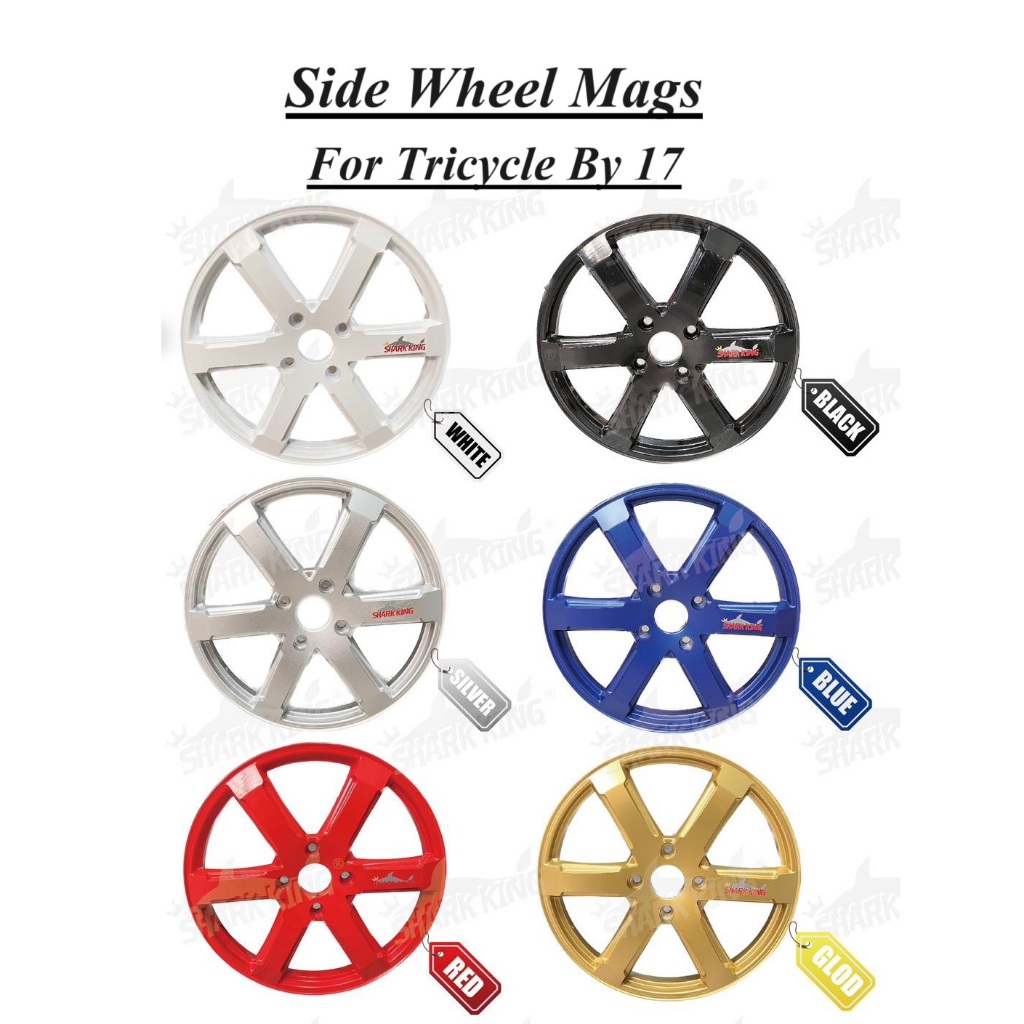 Side Wheel Mags By17 (GB-998) For Tricycle (Black/White/Silver/Blue ...