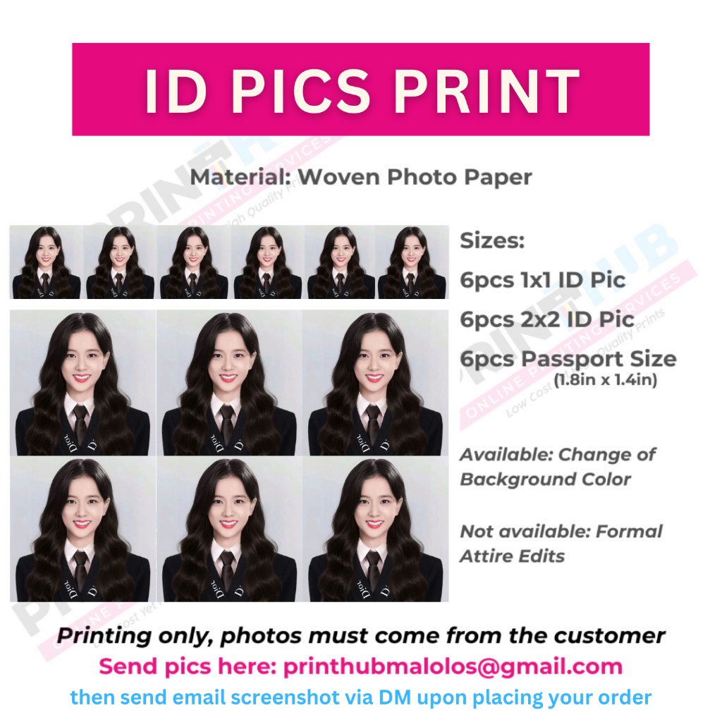 ID Photo Print | 1x1 | 2x2 | Passport Size | Shopee Philippines