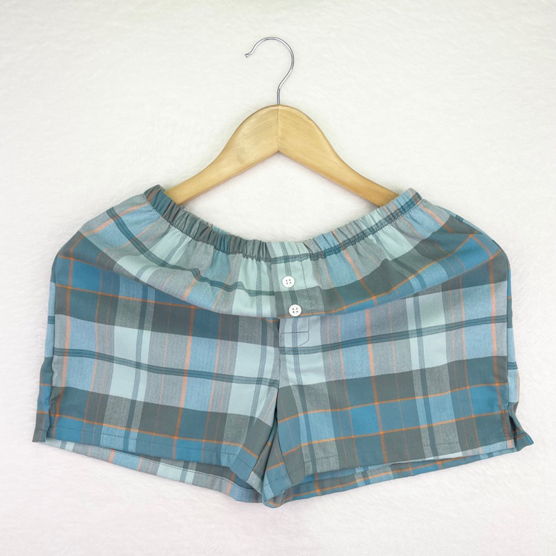 Checkered / Plaid / Mixed Prints Vented-Hem Boxer Shorts | Sleepwear ...
