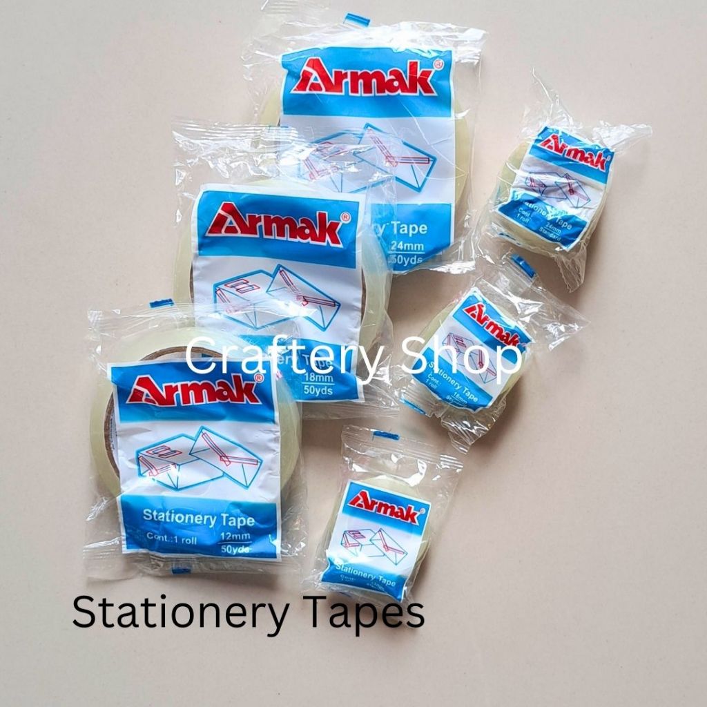 Armak Stationery Clear Tape Big/ Small Sizes PER PIECE | Shopee Philippines