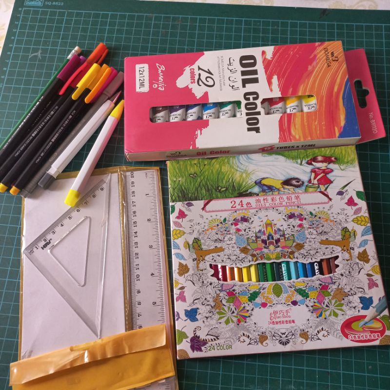[destash] - School and Art supplies (oil paint, color pencils, dong-A ...