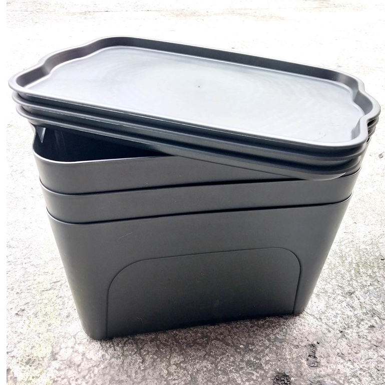 #JJ887 BLACK STORAGE BOX XL New design With Handle XL PLASTIC STORAGE ...