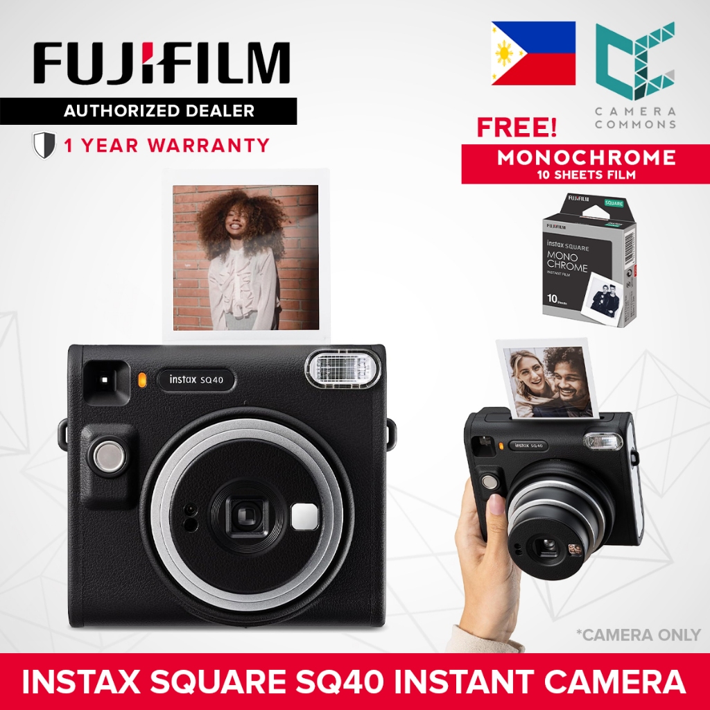 FUJIFILM Instant Camera Instax Square SQ40 Black Retro Vintage Classic ...