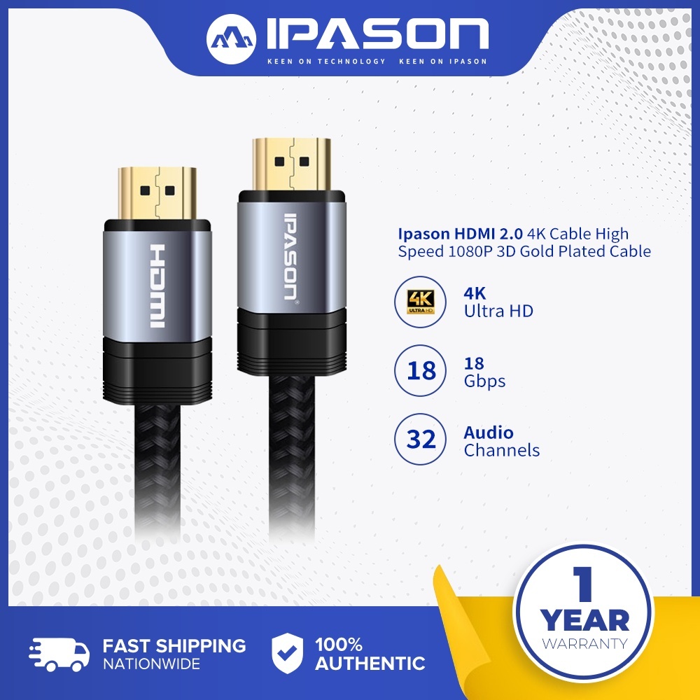 IPASON HDMI Cable High speed 1080P 3D gold plated cable hdmi for HDTV ...
