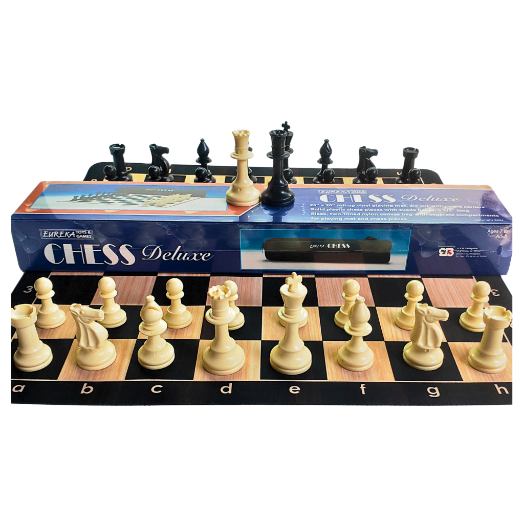 Eureka Chess Set Deluxe ORIGINAL | TOURNAMENT size 20x20in! MOUSEPAD CHESS MAT wit EXtraQUEEN ...