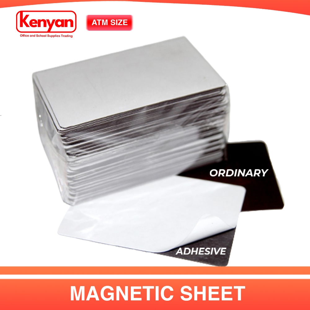 10pcs ATM Size Magnetic Sheet with adhesive sticker 54*86mm R3 ROUND ...