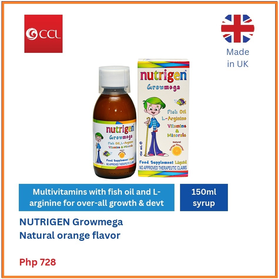 NUTRIGEN Growmega Natural orange flavor 150ml | Shopee Philippines