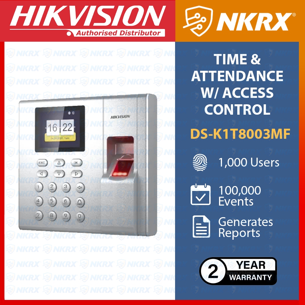Hikvision DS-K1T8003MF Biometric Attendance with Access Control ... Hikvision DS-K1T8003MF Biometric Attendance with Access Control ...