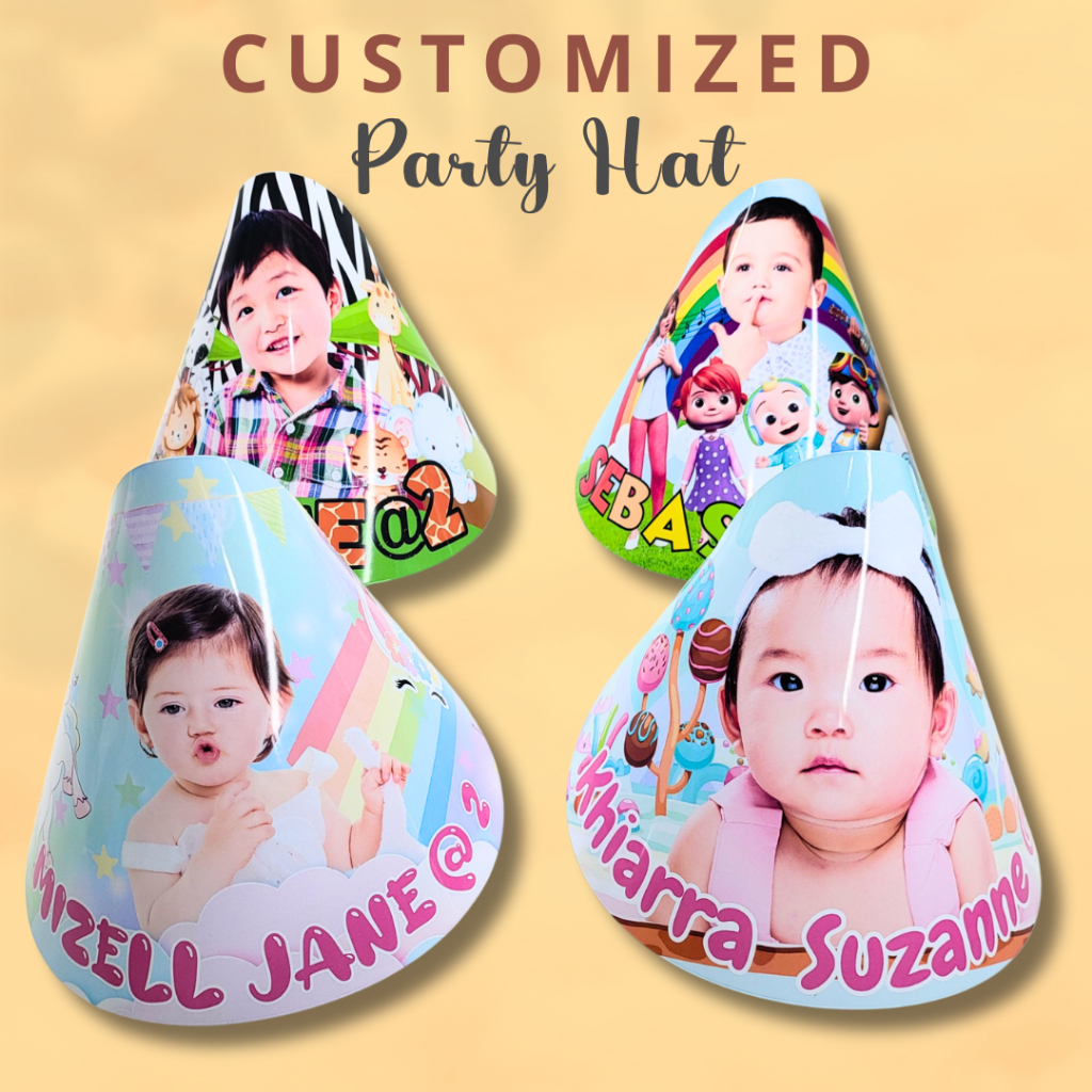 Customized Party Hat Birthday Hat Debut customized theme any theme ...