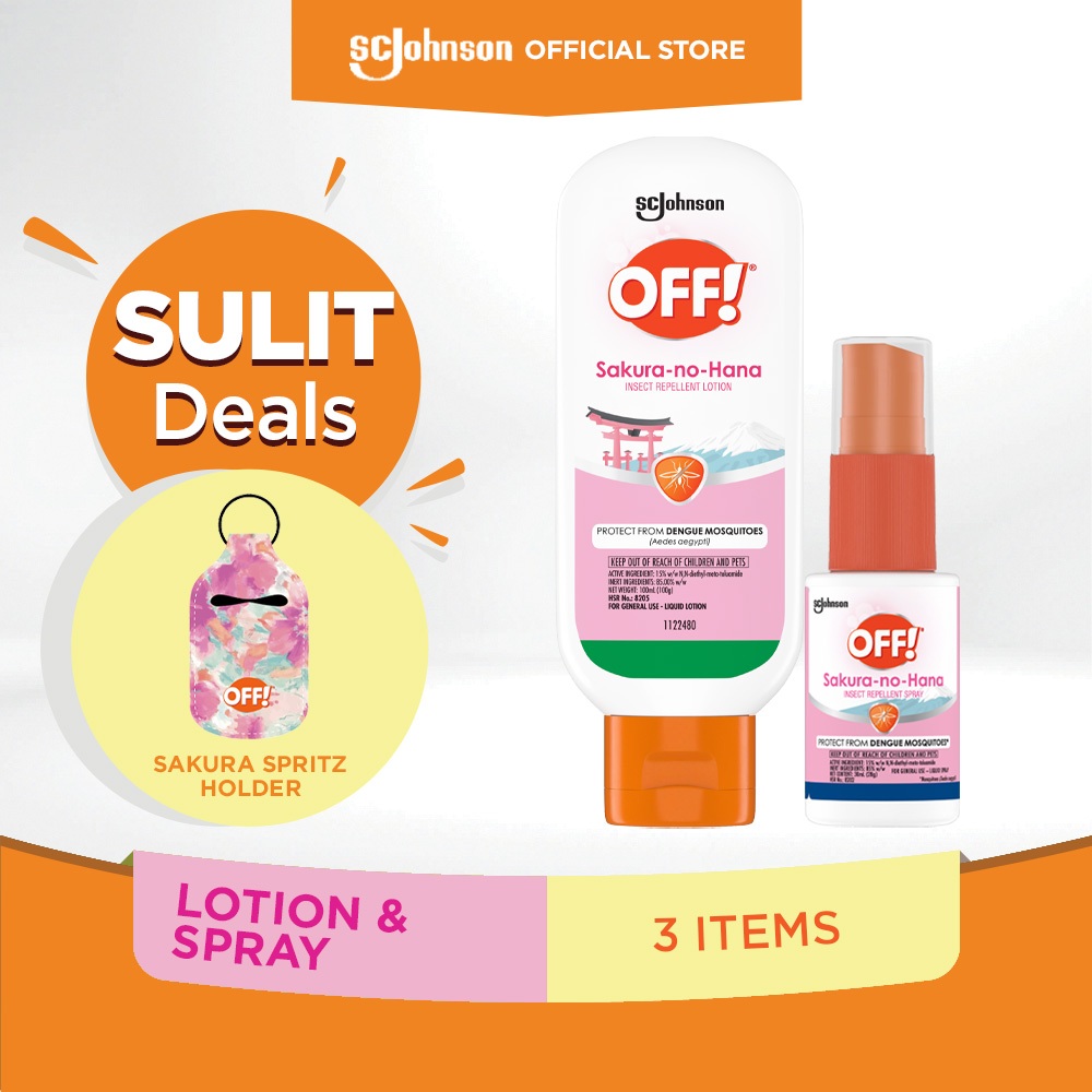 OFF Sakura-No-Hana Mosquito Repellent Lotion 100ml & OFF! Repellent ...